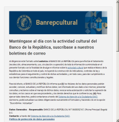 Suscripción portal Banrep